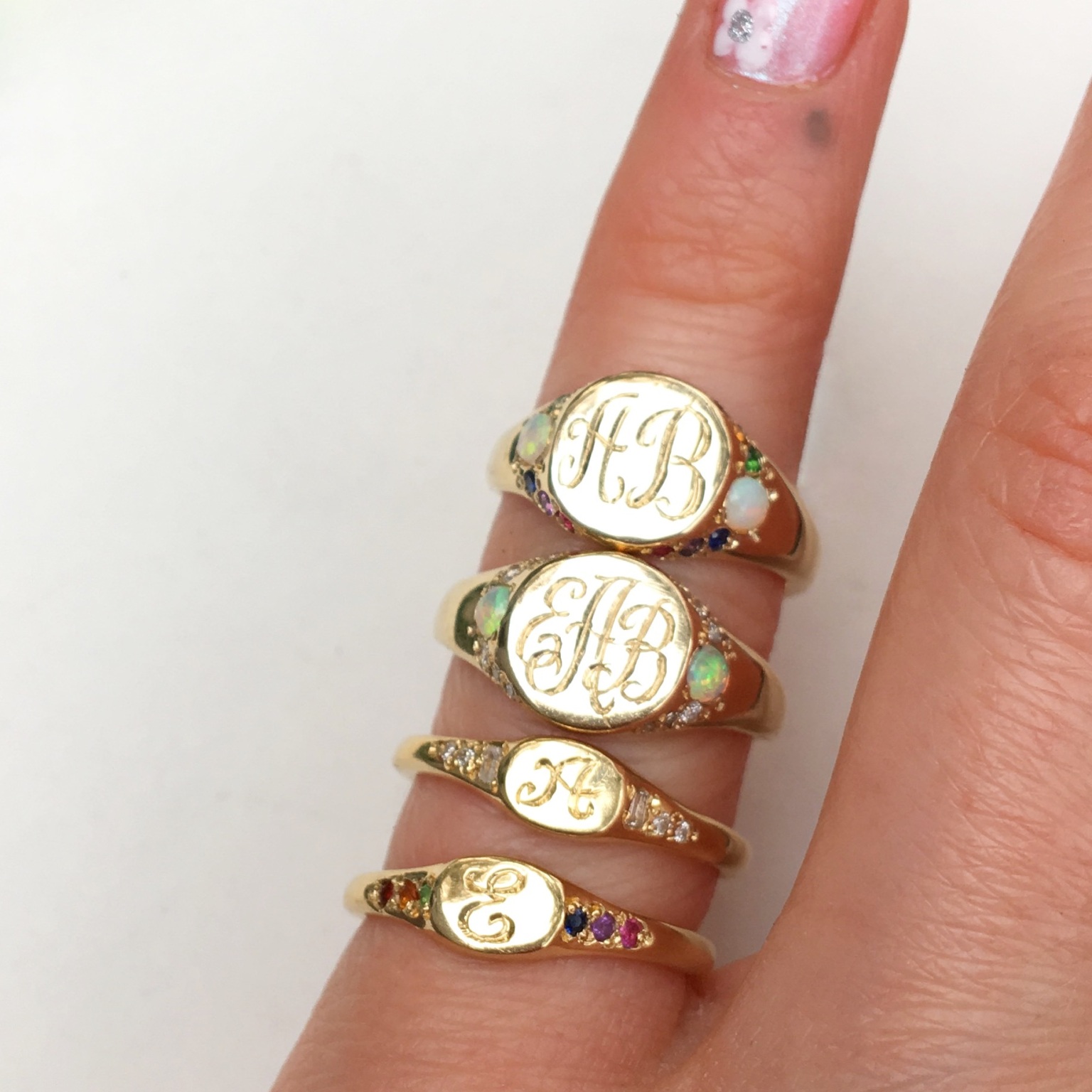Custom Mini Signet Ring - Elisa Solomon Jewelry