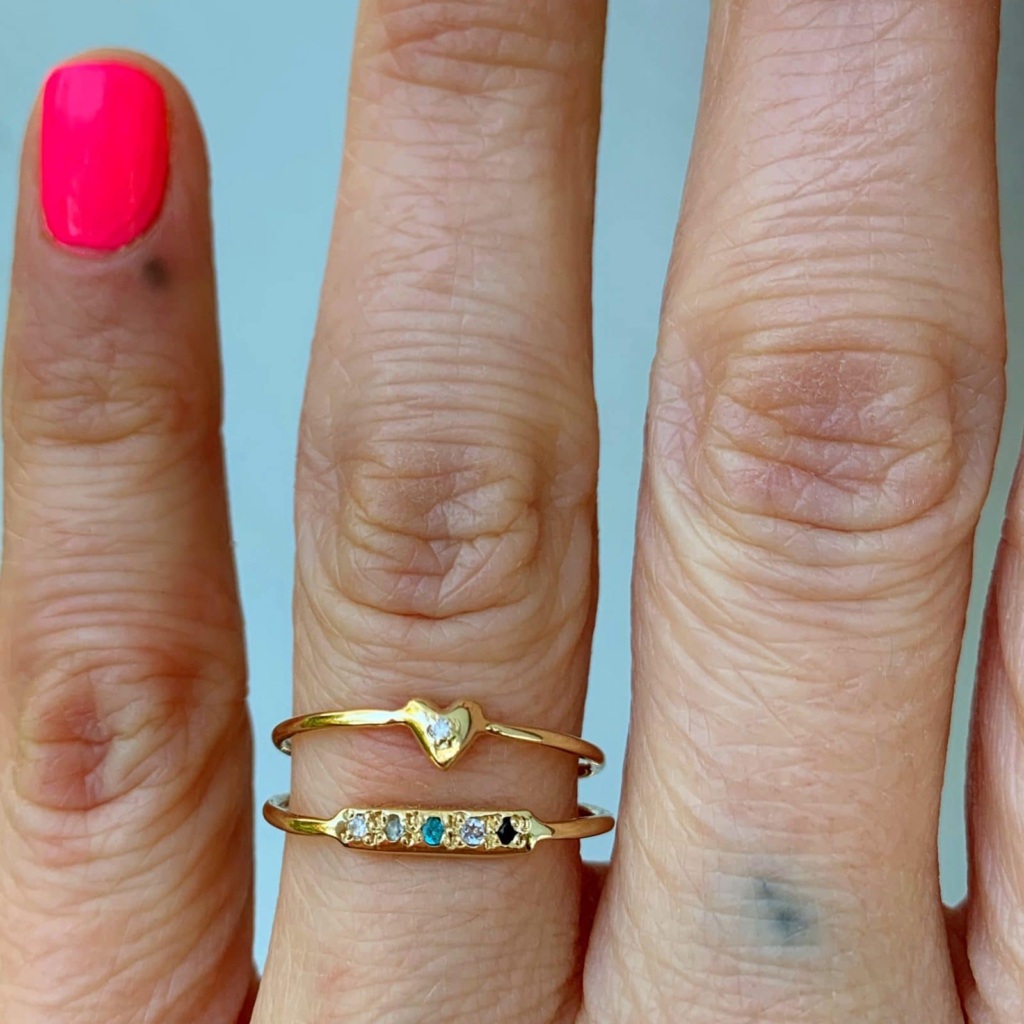 Custom Skinny Bar Ring - Elisa Solomon Jewelry