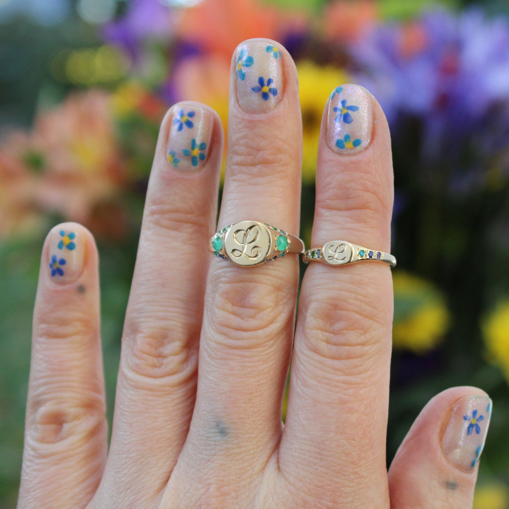 Custom Mini Signet Ring - Elisa Solomon Jewelry