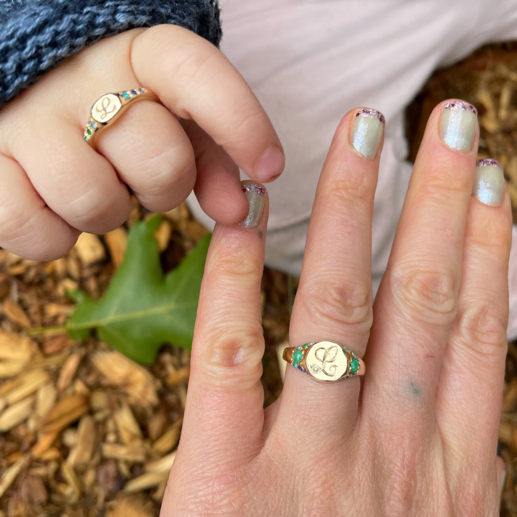 Custom Mini Signet Ring - Elisa Solomon Jewelry