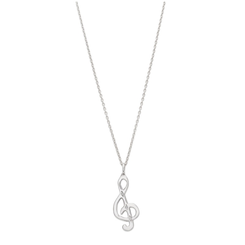 Diamond Treble Clef Charm - Elisa Solomon Jewelry
